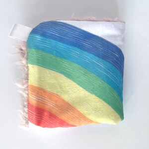 Raibow Cuddle Blanket, Pink Rainbow Blanket, Minky Blankie, Minky Lovey ...