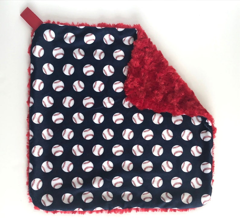Baseball Lovey Security Blanket Blankie Minky Blankie - Etsy India