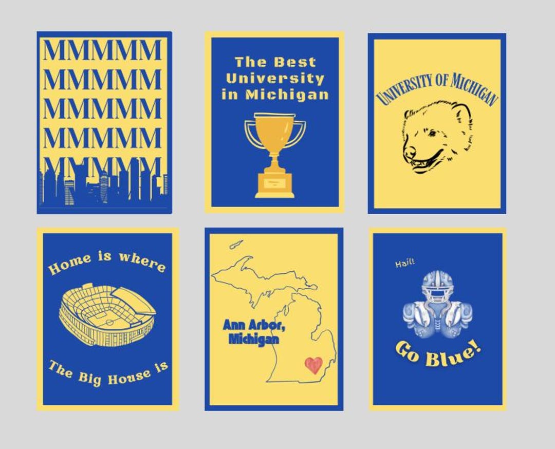 University of Michigan Poster Prints - Etsy