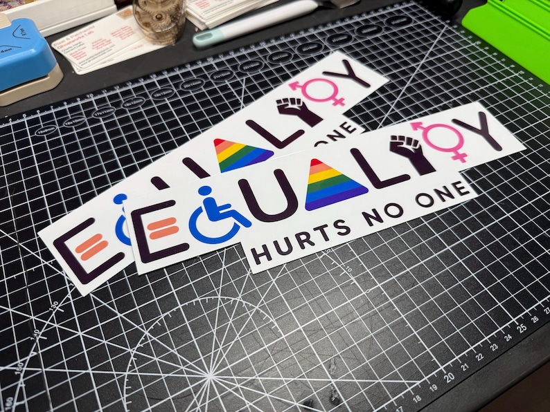 Equality Sticker or Magnet – LGBTQIA+, Disability, Feminist, Inclusive ...
