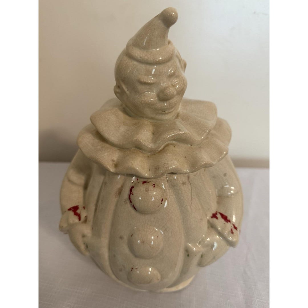 Clown Cookie Jar American Art Pottery Circus Vintage 1940's! - Etsy