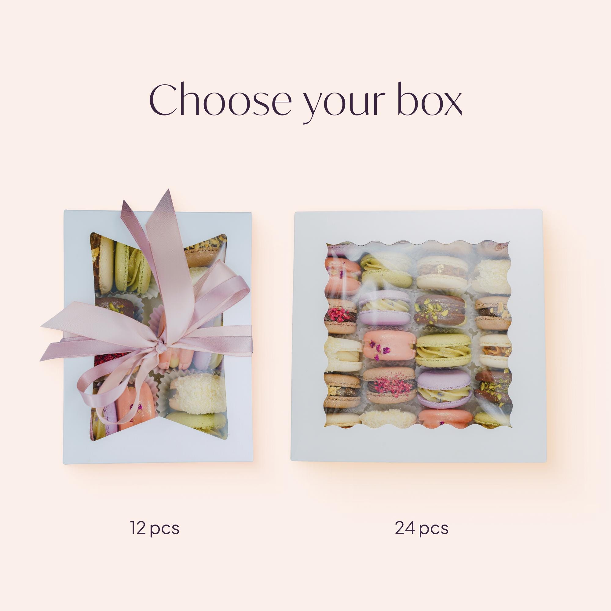 Build Your Own Custom Macaron Gift Box of 12 / 24: Le Délice French ...