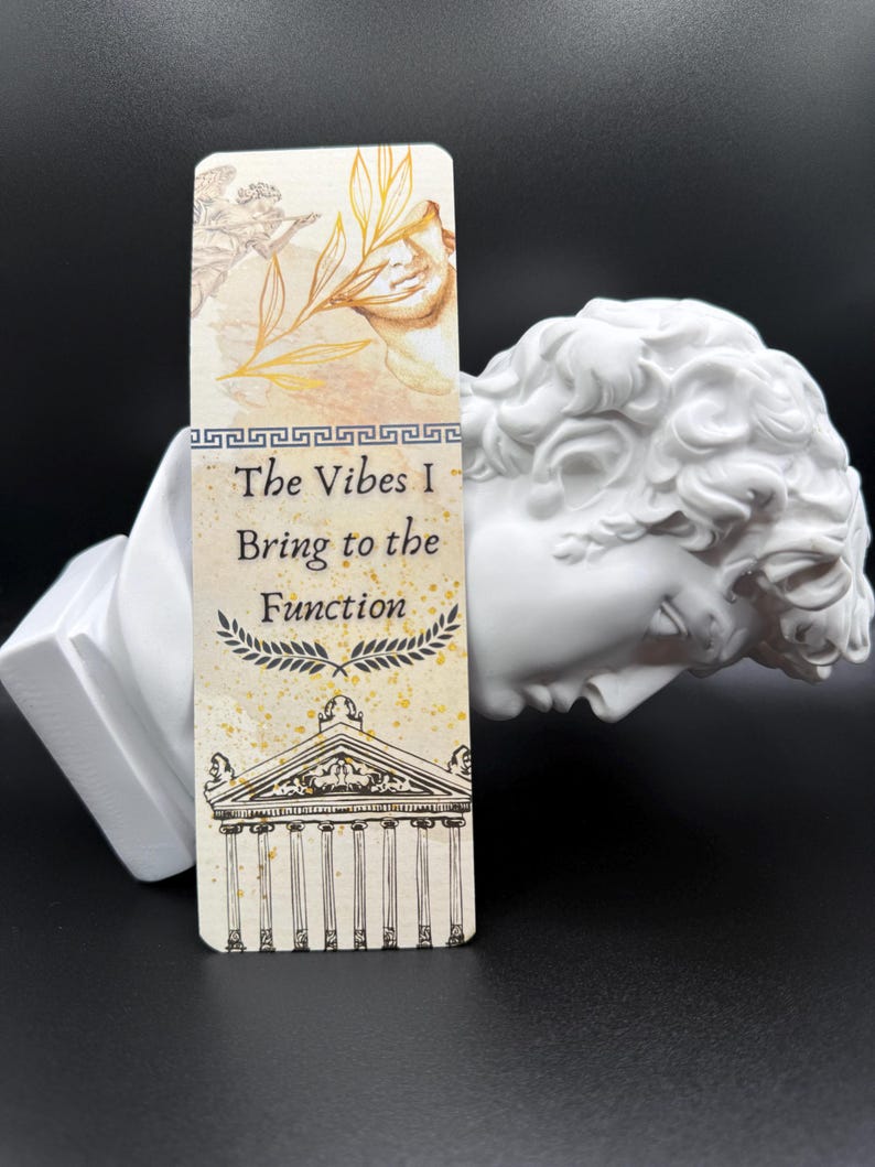 Greek Bookmark: Gold Accents, Trendy Bookish Gift - Etsy