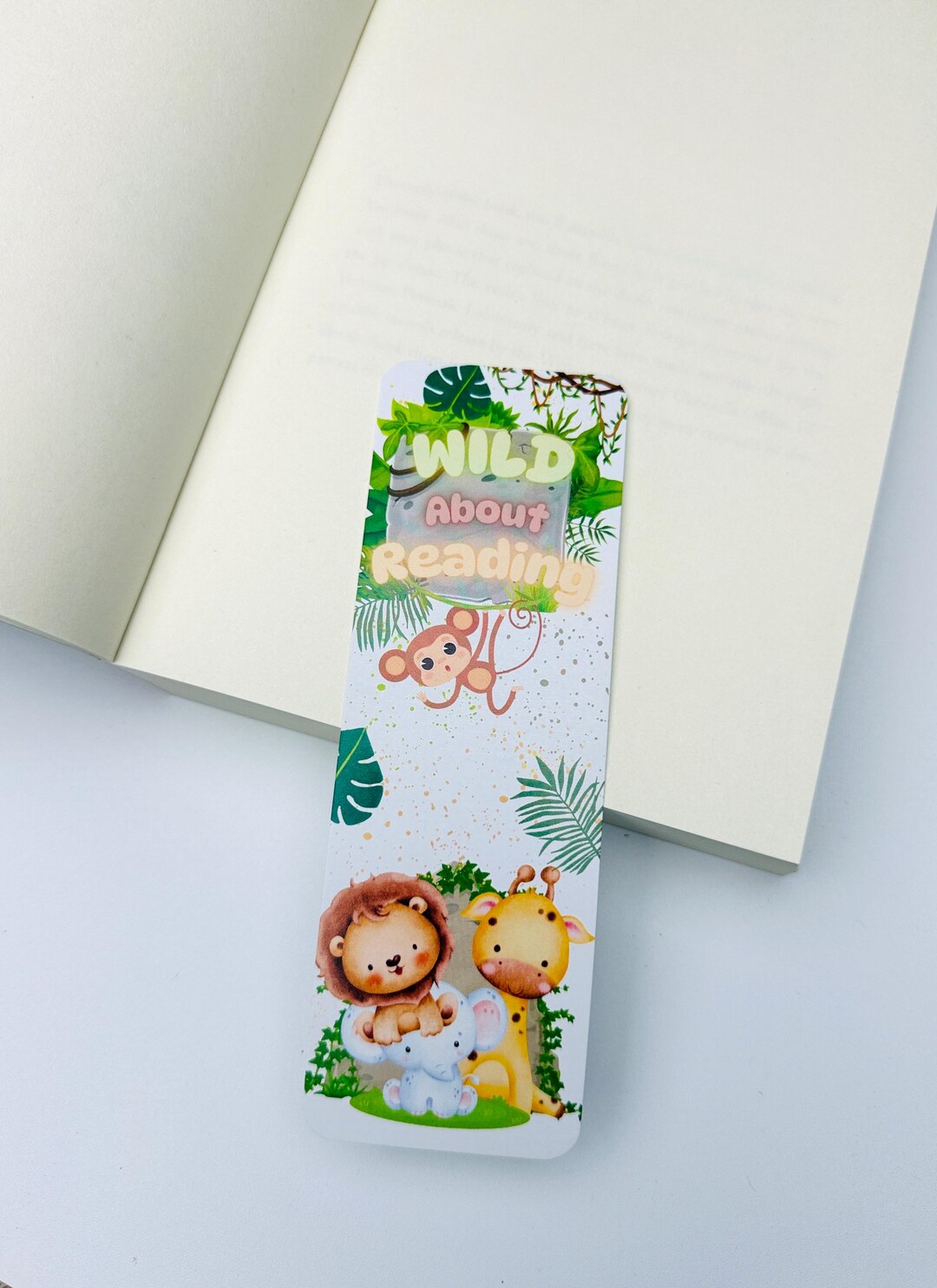 Wild About Reading Bookmark – Safari Animal Kids, Jungle Theme Book ...