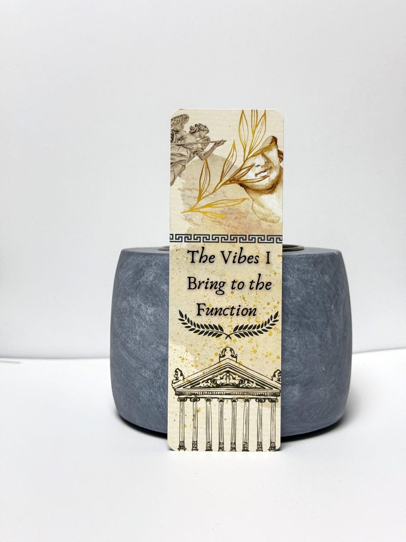 Greek Bookmark: Gold Accents, Trendy Bookish Gift - Etsy