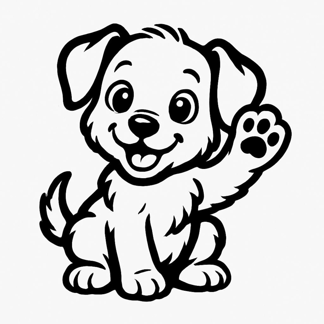 Cute Puppy Svg, Dog, Cartoon Puppy Svg - Digital Download Svg, Dxf, Png ...