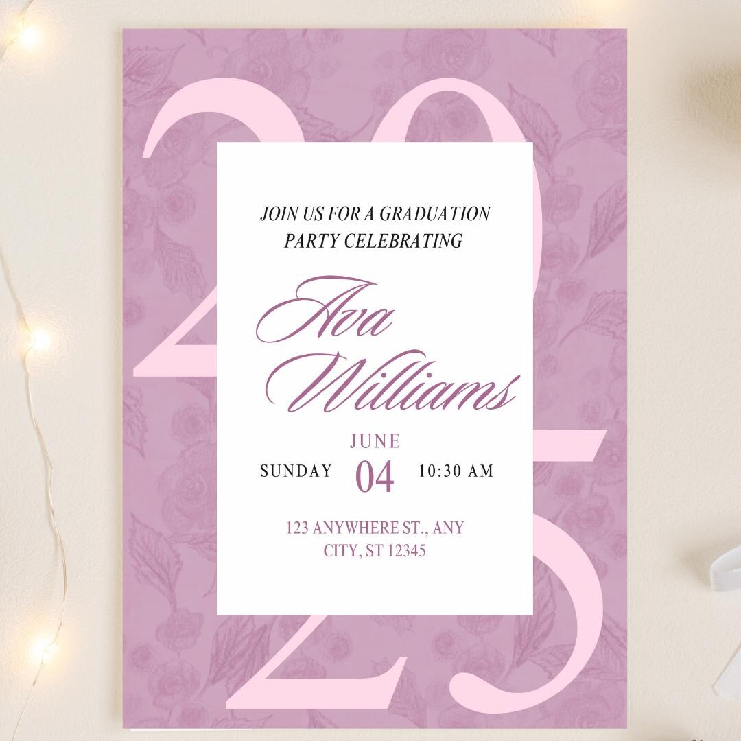 Preppy Girly Graduation Party Invitation | Loveshackfancy Inspired ...