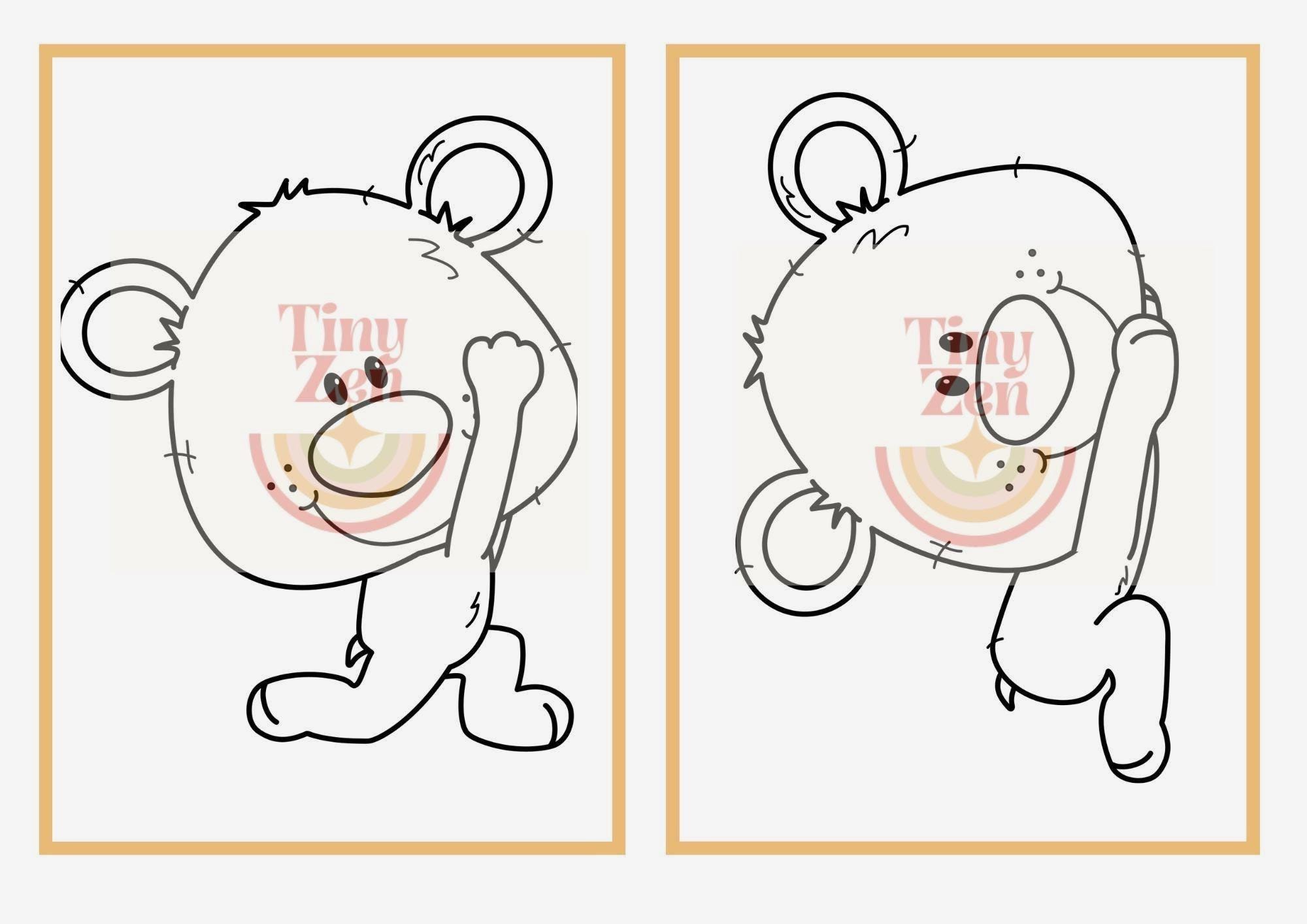 Bear Yoga Cards, Bear Themed Yoga for Kids, Yoga Poses Printable, Kids ...