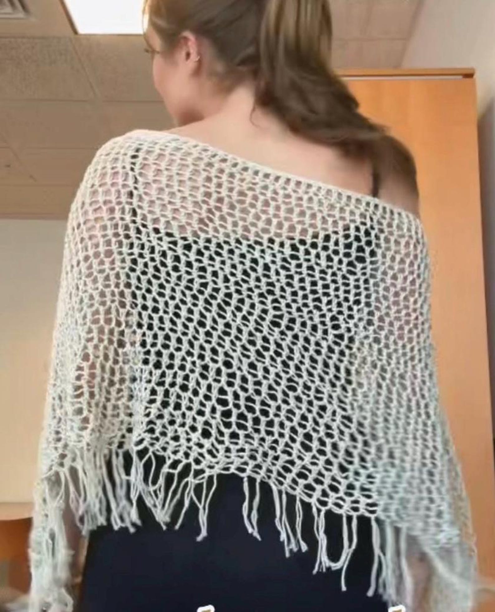 Boho Crochet Poncho With Optional Fray - Etsy