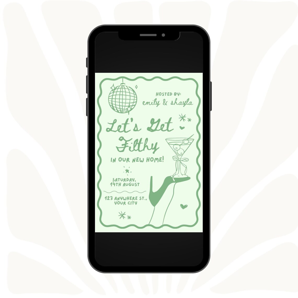 Dirty Martini Housewarming Invitation: Cheeky Cocktail Party (editable ...