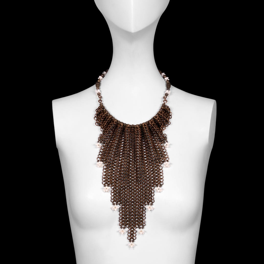 Snake Vertebrae Chain Mail Bone Necklace - Kero - Etsy