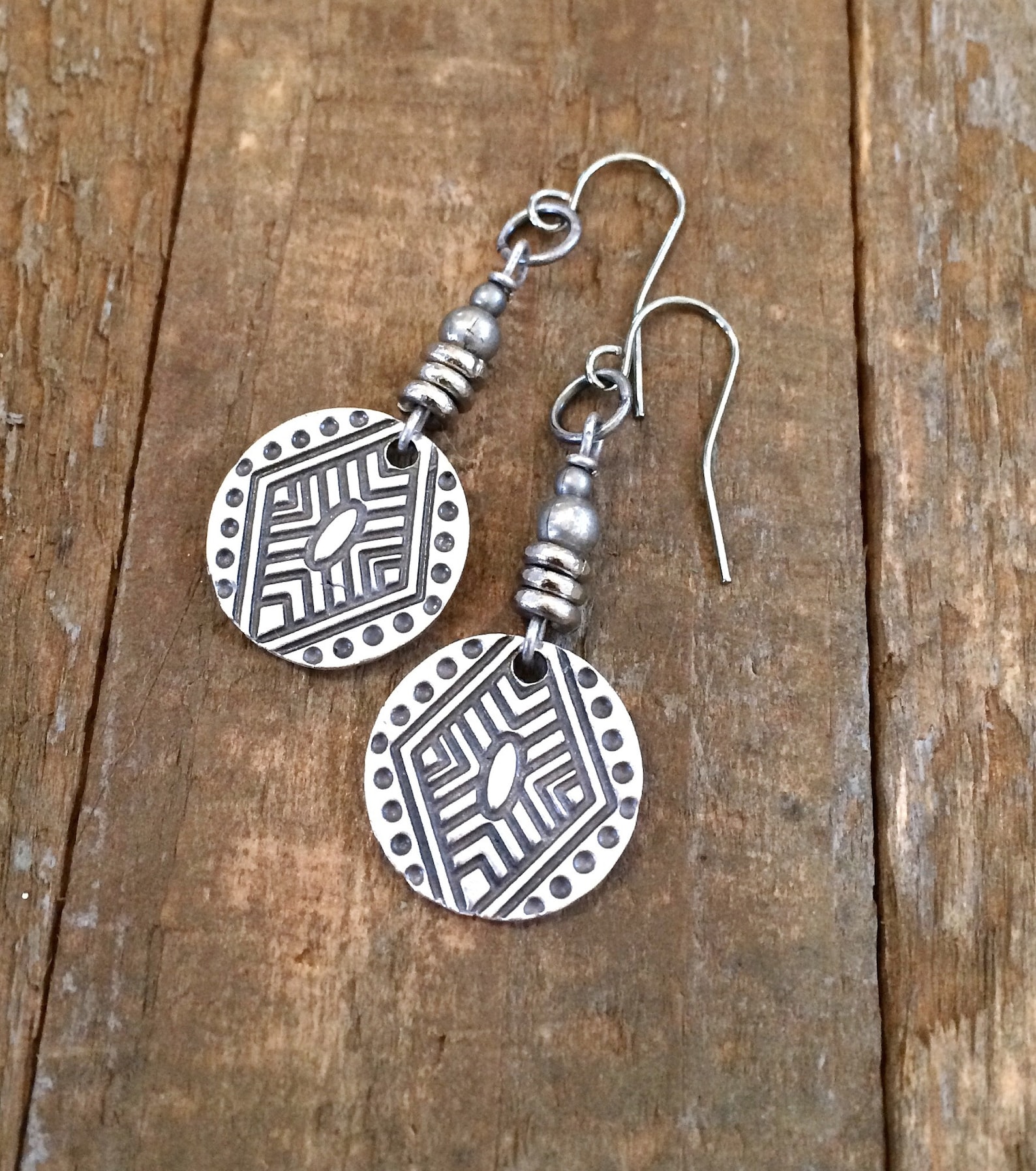 Silver Tribal Silver Earrings Ethnic Silver Jewelry - Etsy
