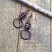 Bohemian Red Earrings, Earthy Copper Earrings, Copper Jewelry, Rustic ...