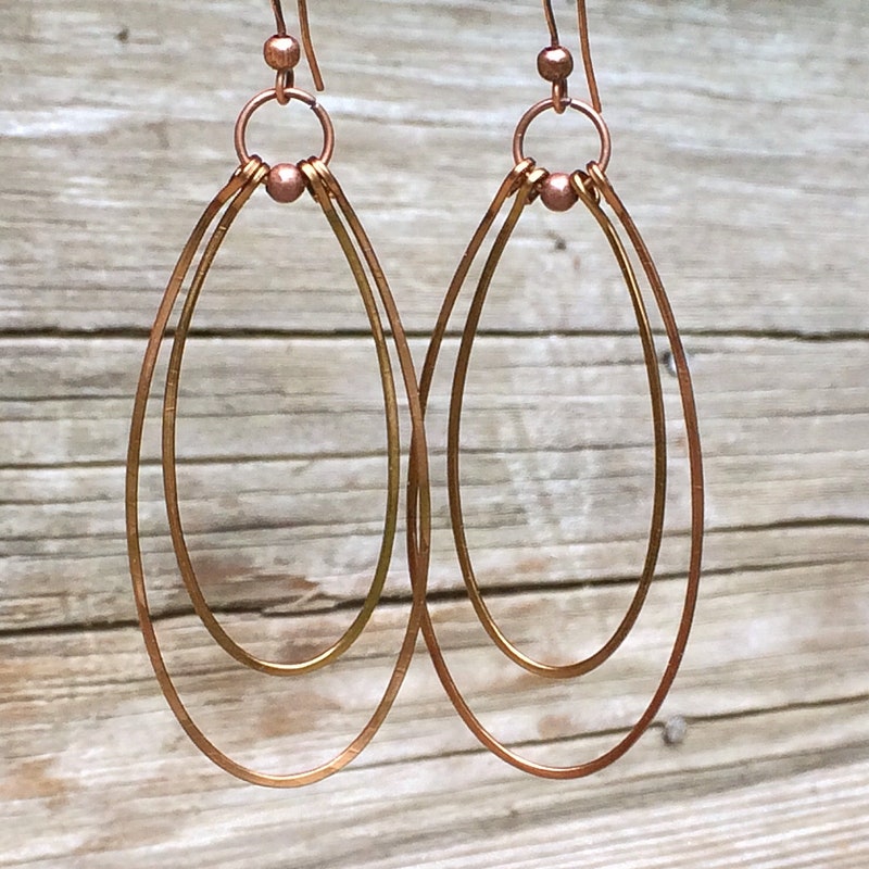 Copper Earrings - Etsy