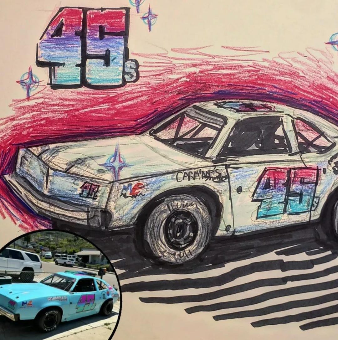 Custom Car Drawing From Photo, Mixed Media Drawing, Original Artwork ...