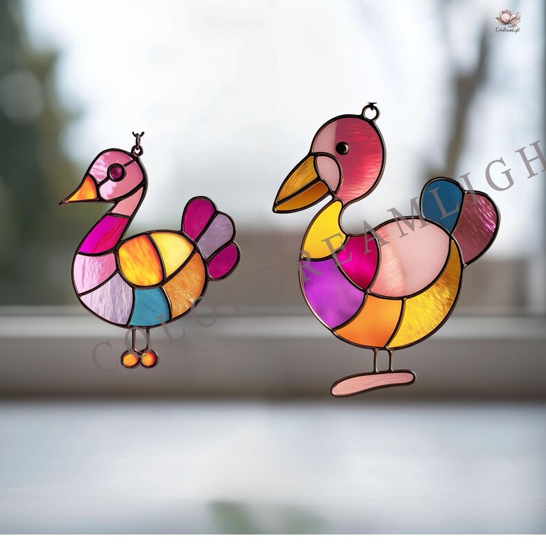Dodo Bird Stained Glass Suncatcher Pattern – Cute Extinct Animal Window ...