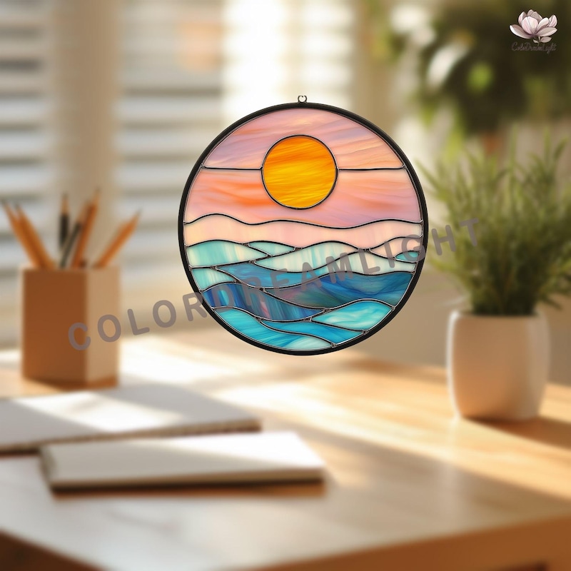 Stained Glass Sunset - Etsy