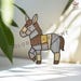 Donkey Stained Glass Pattern PDF | Cute Farm Animal Suncatcher Templat ...