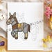 Donkey Stained Glass Pattern PDF | Cute Farm Animal Suncatcher Templat ...