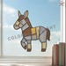 Donkey Stained Glass Pattern PDF | Cute Farm Animal Suncatcher Templat ...