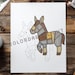 Donkey Stained Glass Pattern PDF | Cute Farm Animal Suncatcher Templat ...