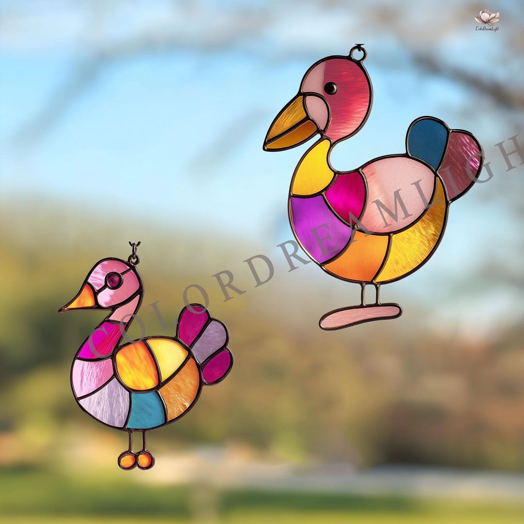 Dodo Bird Stained Glass Suncatcher Pattern – Cute Extinct Animal Window ...
