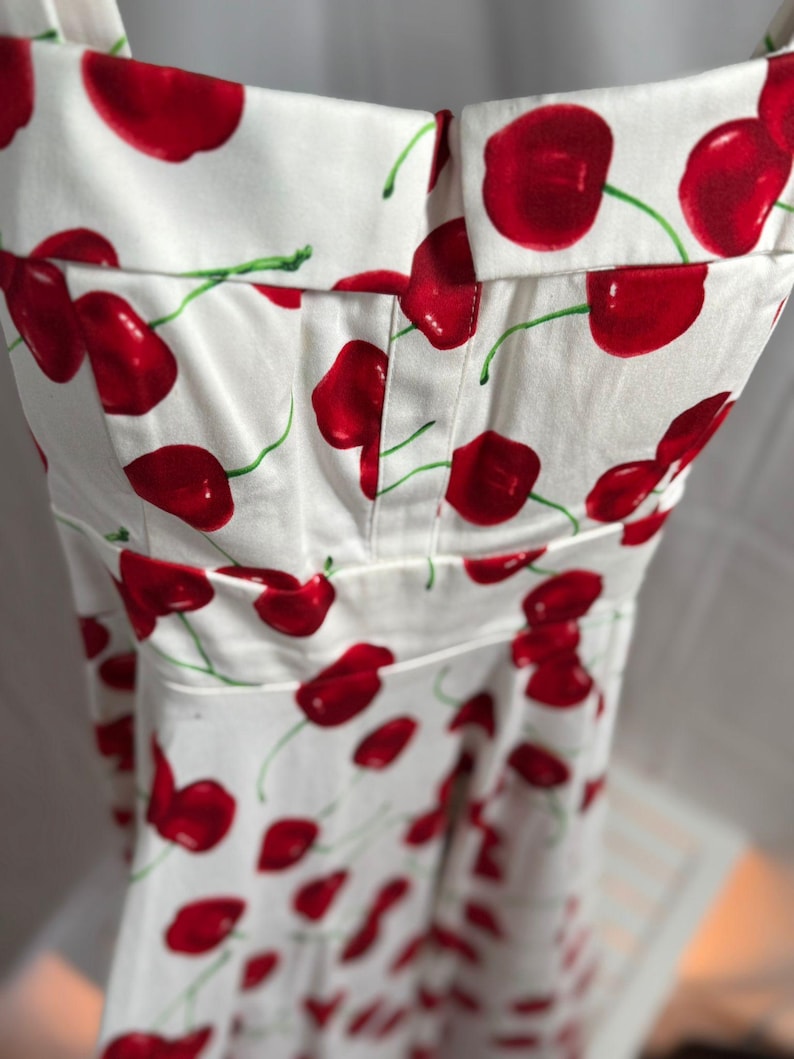 Vintage Cherry Print 1950's Sundress - Pin up Dress - MADE IN USA - Slightly Flawed - Etsy