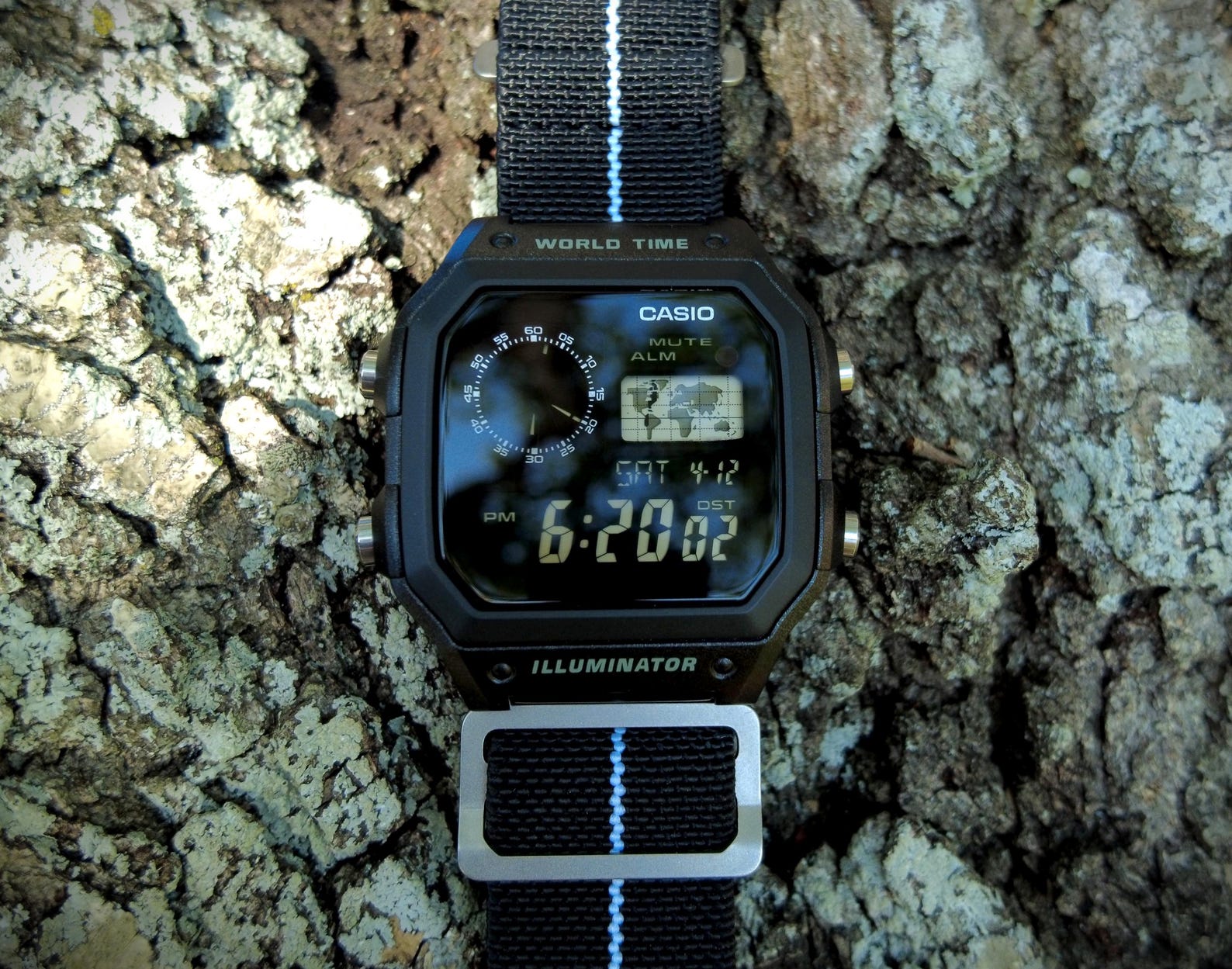 Mission Mods - Custom Casio AE1200 Hydro Blackout Digital Watch ...