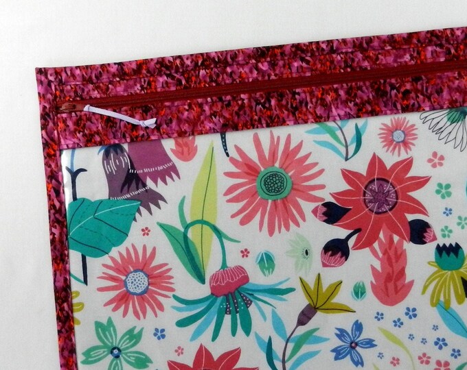 Clear Front Project Bag - 13"x11"; Project Bag With Zipper; Vinyl Front ...