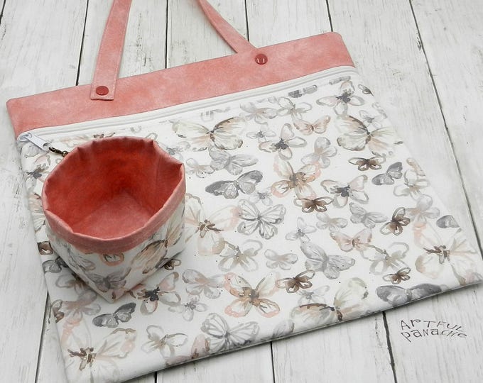 13.5" X 12" Zippered Cross Stitch Project Bag With Removable Strap and ...