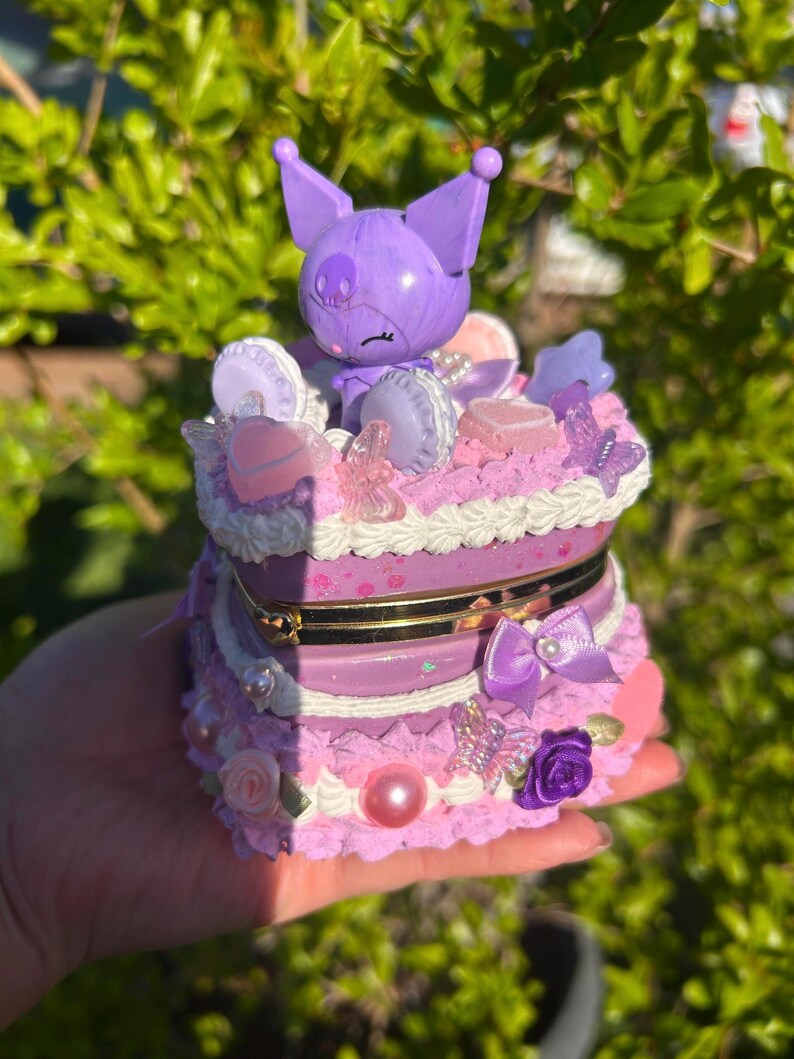 Purple Kawaii Bunny Keepsake Box – Whimsical Pastel Goth Style - Etsy