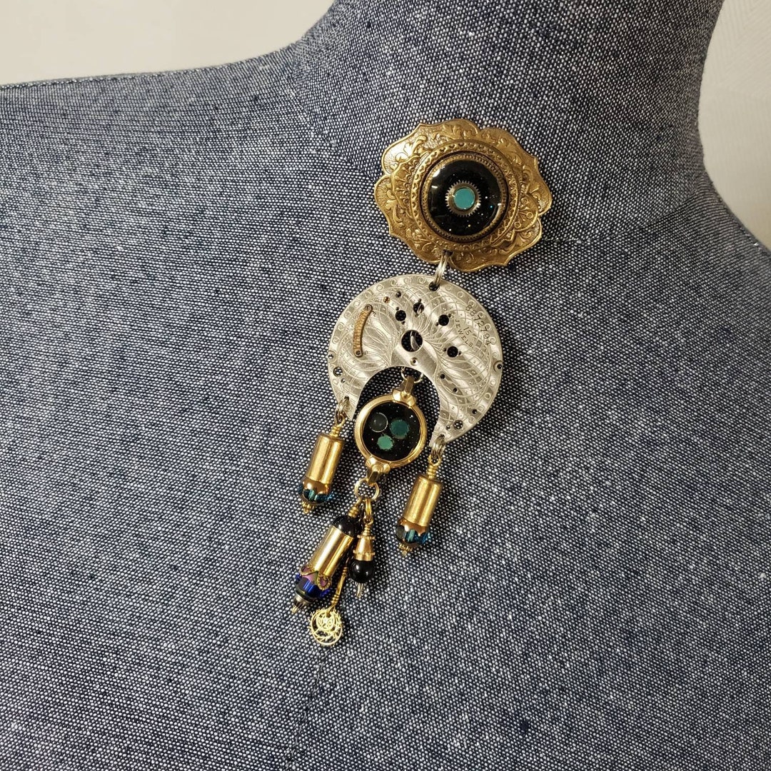 Steampunk - Outer Space - Dark Matter - One of a Kind Brooch - Etsy