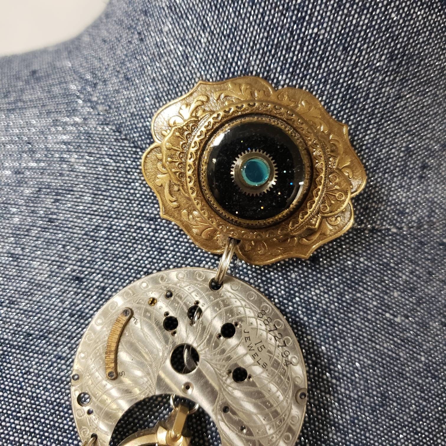 Steampunk Outer Space Dark Matter One of a Kind Brooch - Etsy