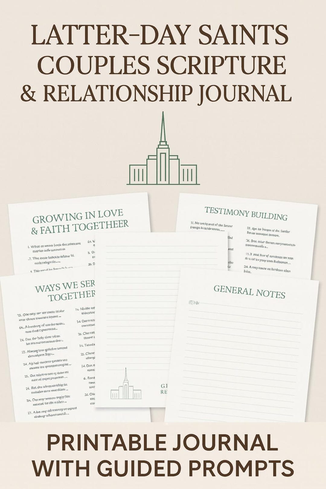 LDS Couples Scripture & Relationship Journal: 30+ Guided Prompts (PDF Download) - Etsy