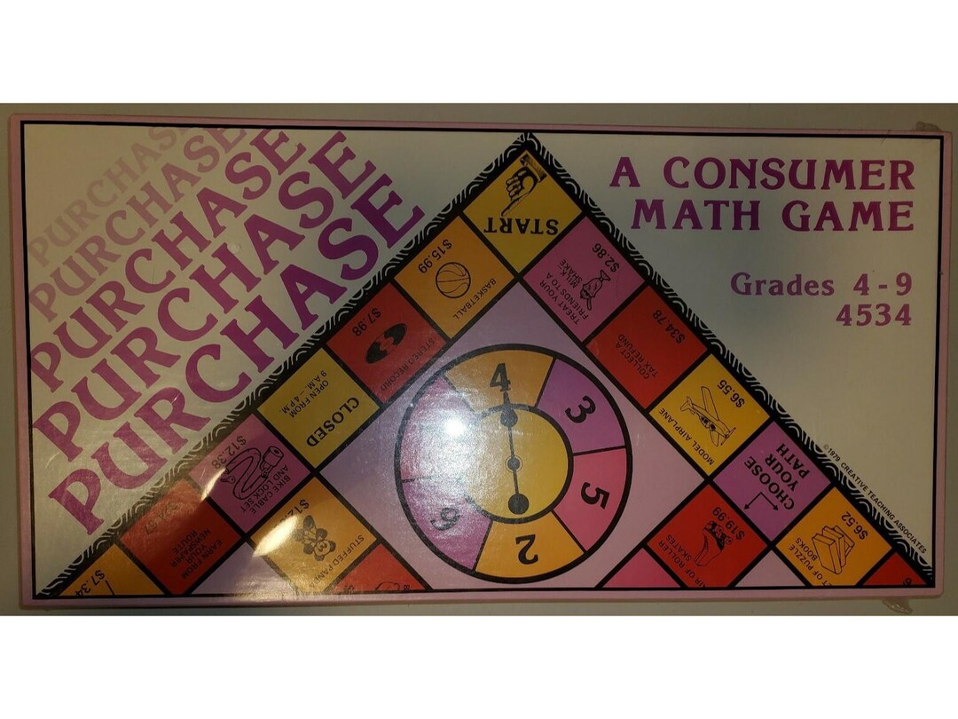 Consumer Math 1979 Board Game Purchase Elementary School Grades 4-9 ...