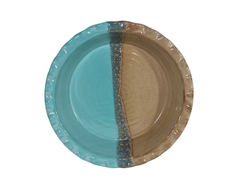 White Handmade Pottery Pie Plate, Stoneware Baking Dish, Ceramic Pie ...