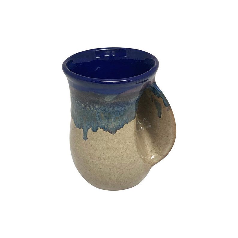 Tea/coffee Handwarmer Ceramic Mug - Right Hand - Etsy