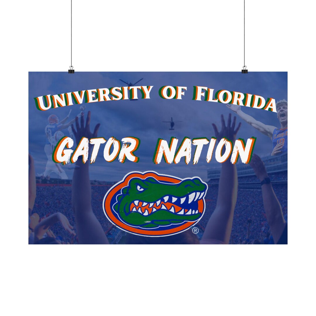 University of Florida Flag Matte Horizontal Poster, Gator Nation Wall ...