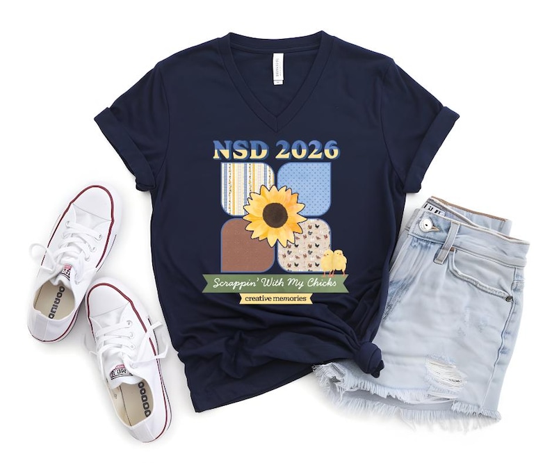 NSD 2026 Sunflower Tee Scrappin' With My Chicks - Etsy