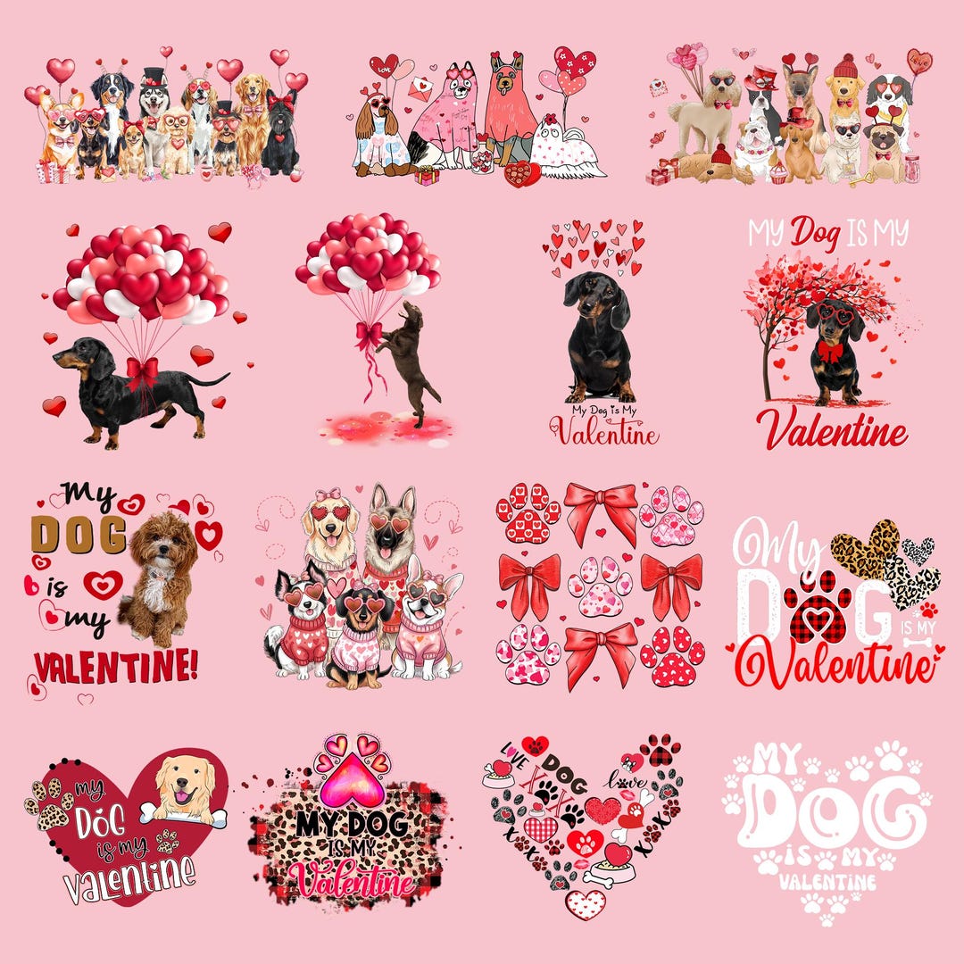 22 Png Valentine Dog, Happy Valentine Dog Mom, Dog Lovers Png ...