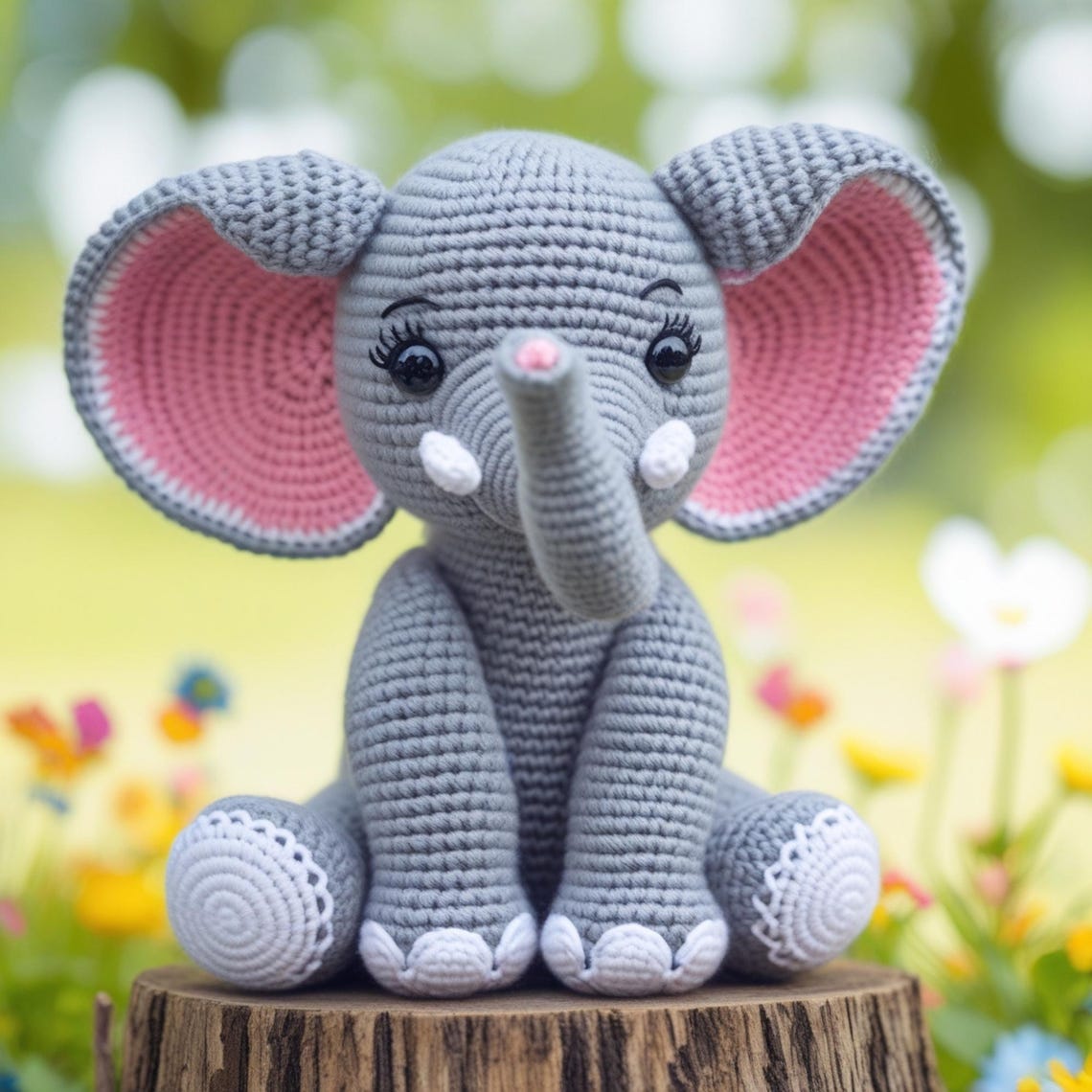 No Sew Elephant Crochet Pattern, Easy Elephant Amigurumi Pattern ...