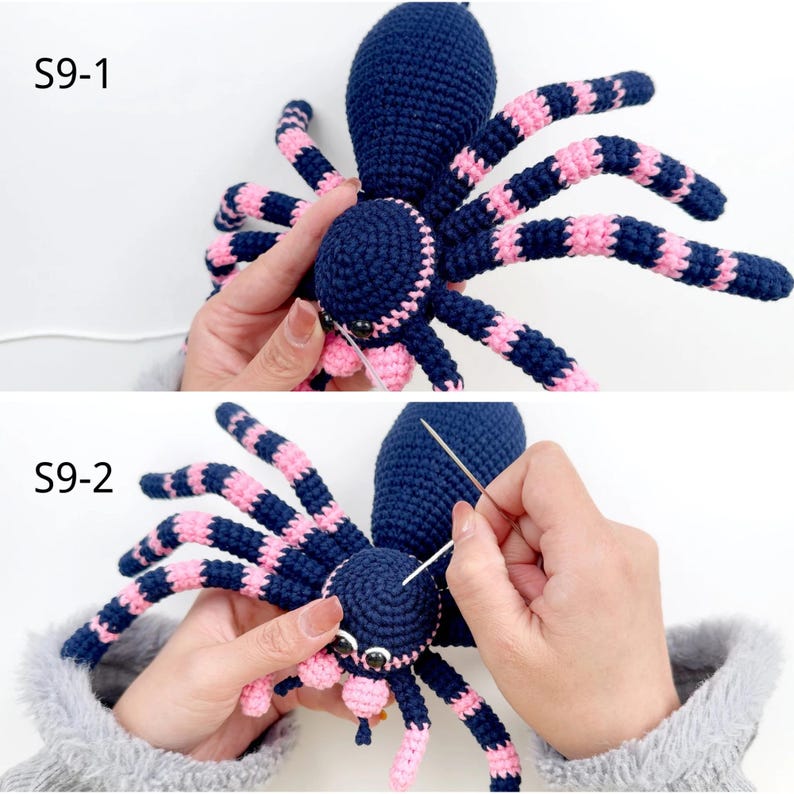 Spider Crochet Pattern No Sew, Spider Plushies Crochet Pattern, Crochet ...