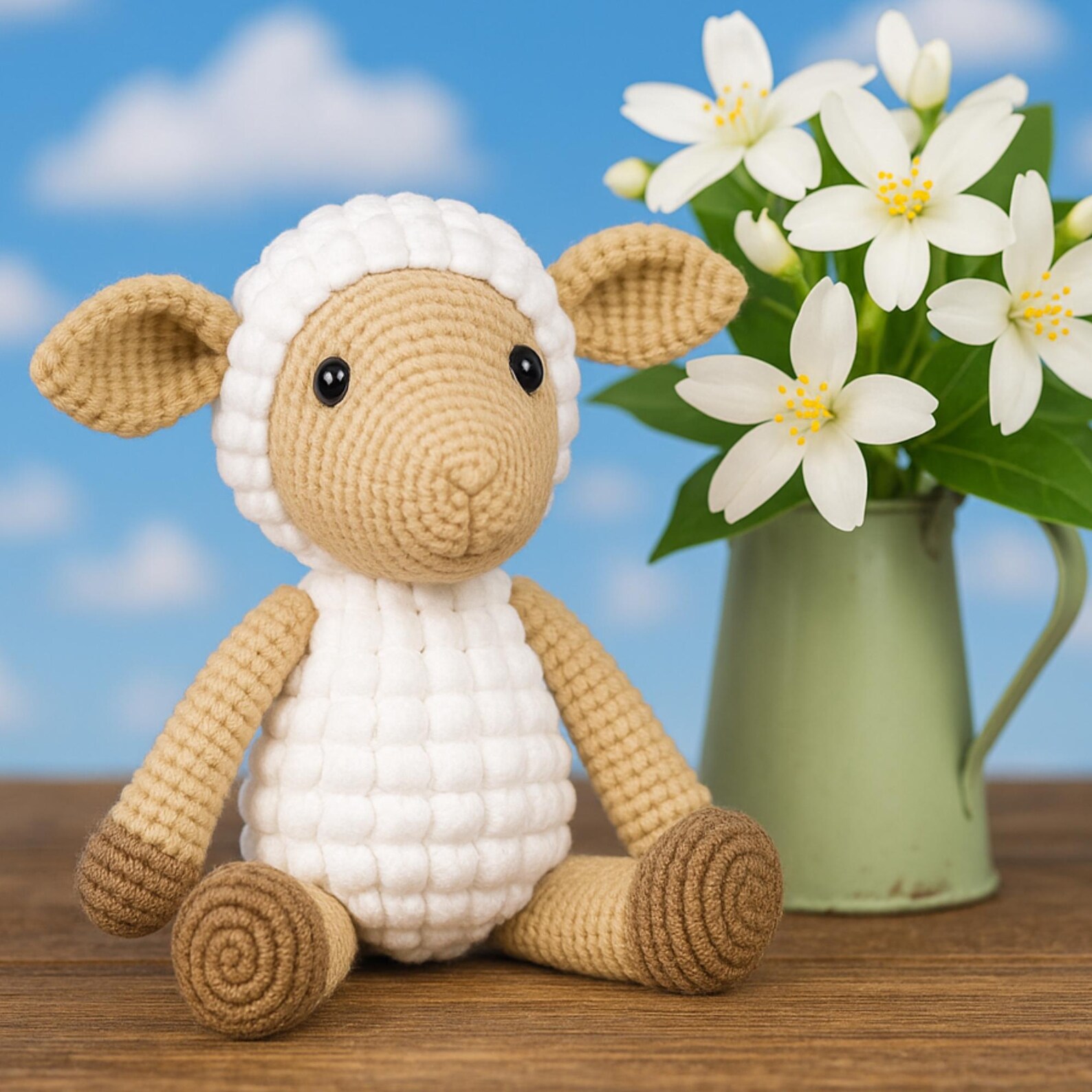 Easy Sheep Crochet Pattern, No Sew Crochet Lamb Pattern, Sheep ...