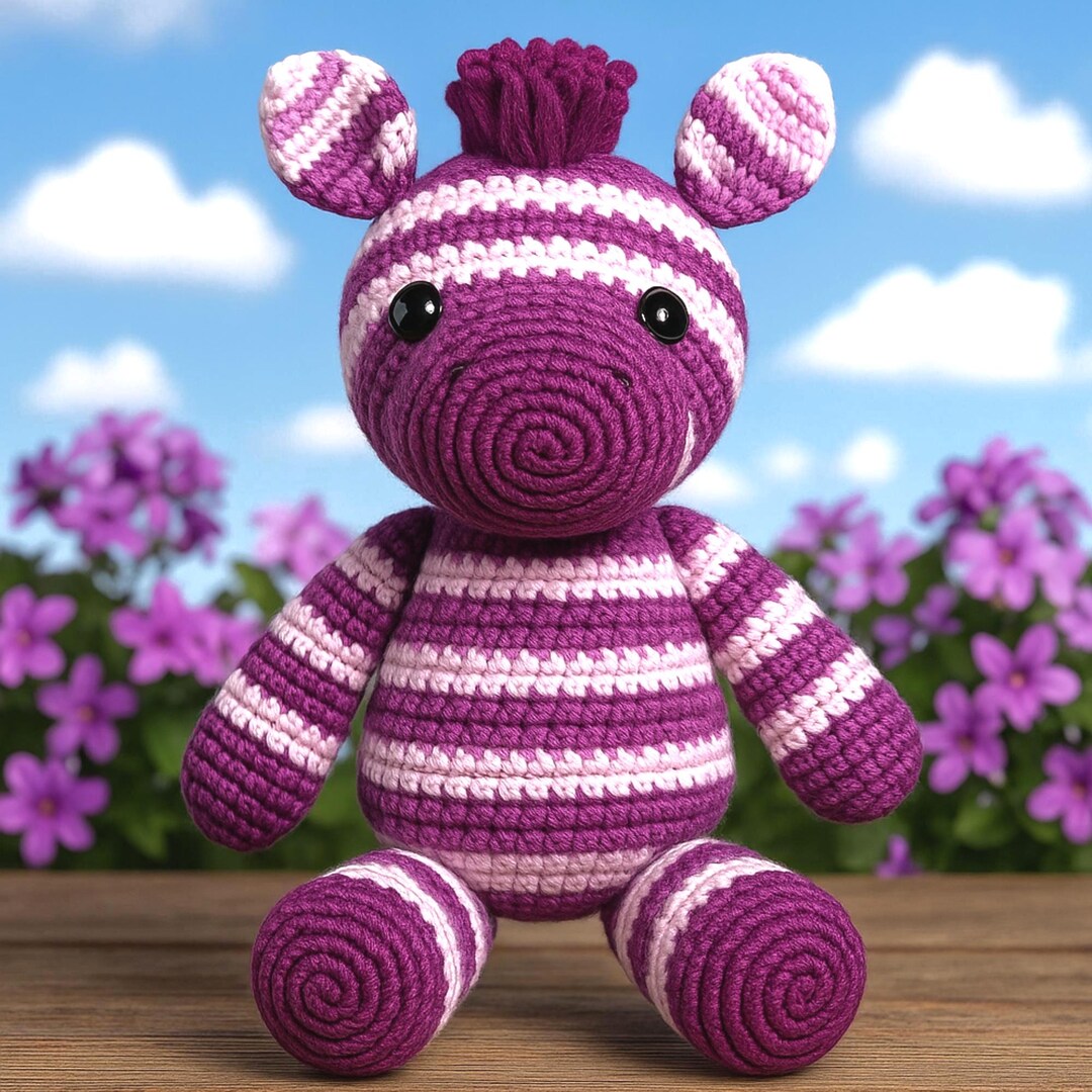 Zebra Amigurumi Pattern, Crochet Pattern Zebra, Crochet Zebra Pattern ...