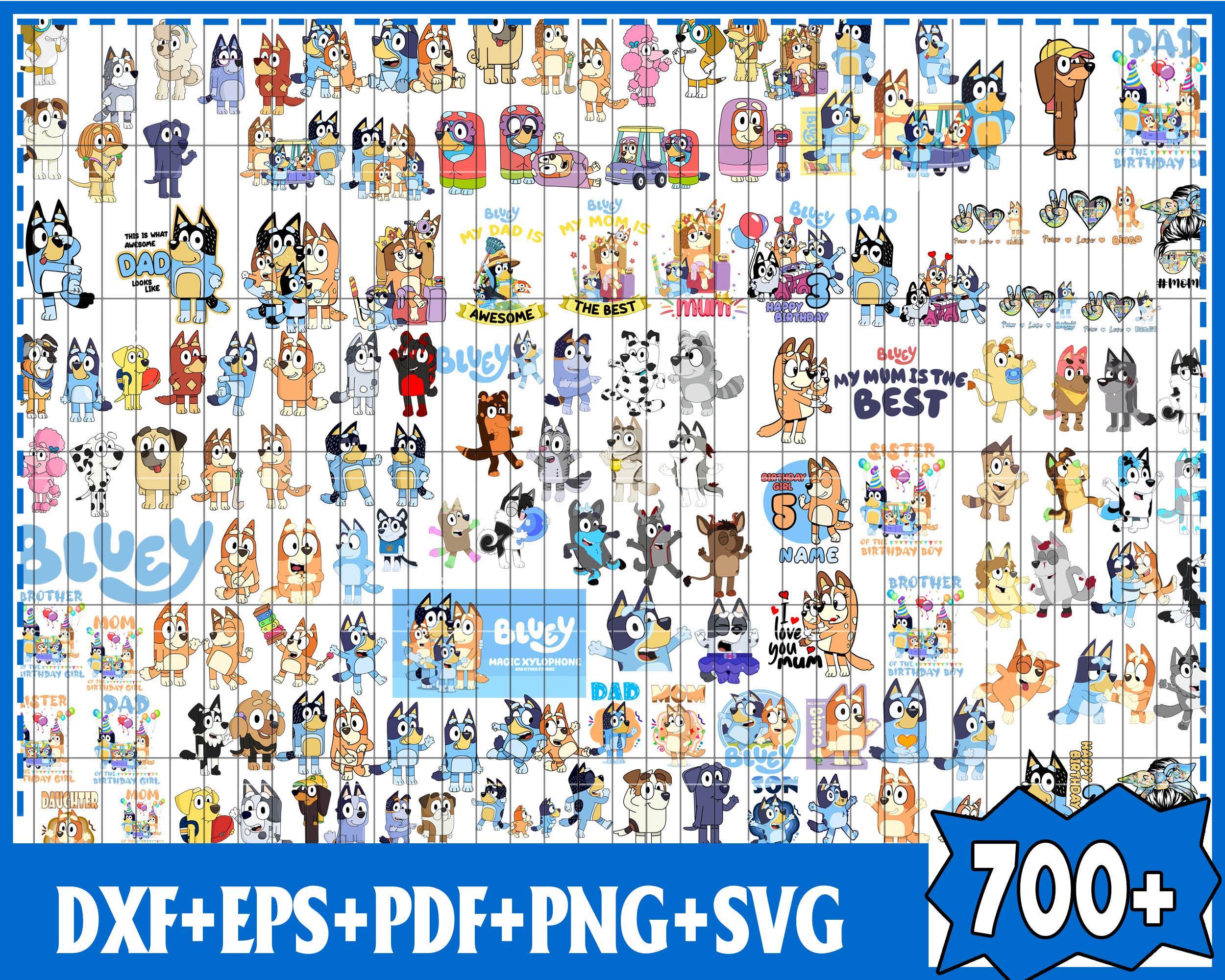Bundle 700 Files Blue Heeler PNG Clipart, Blue Dog Family Birthday ...