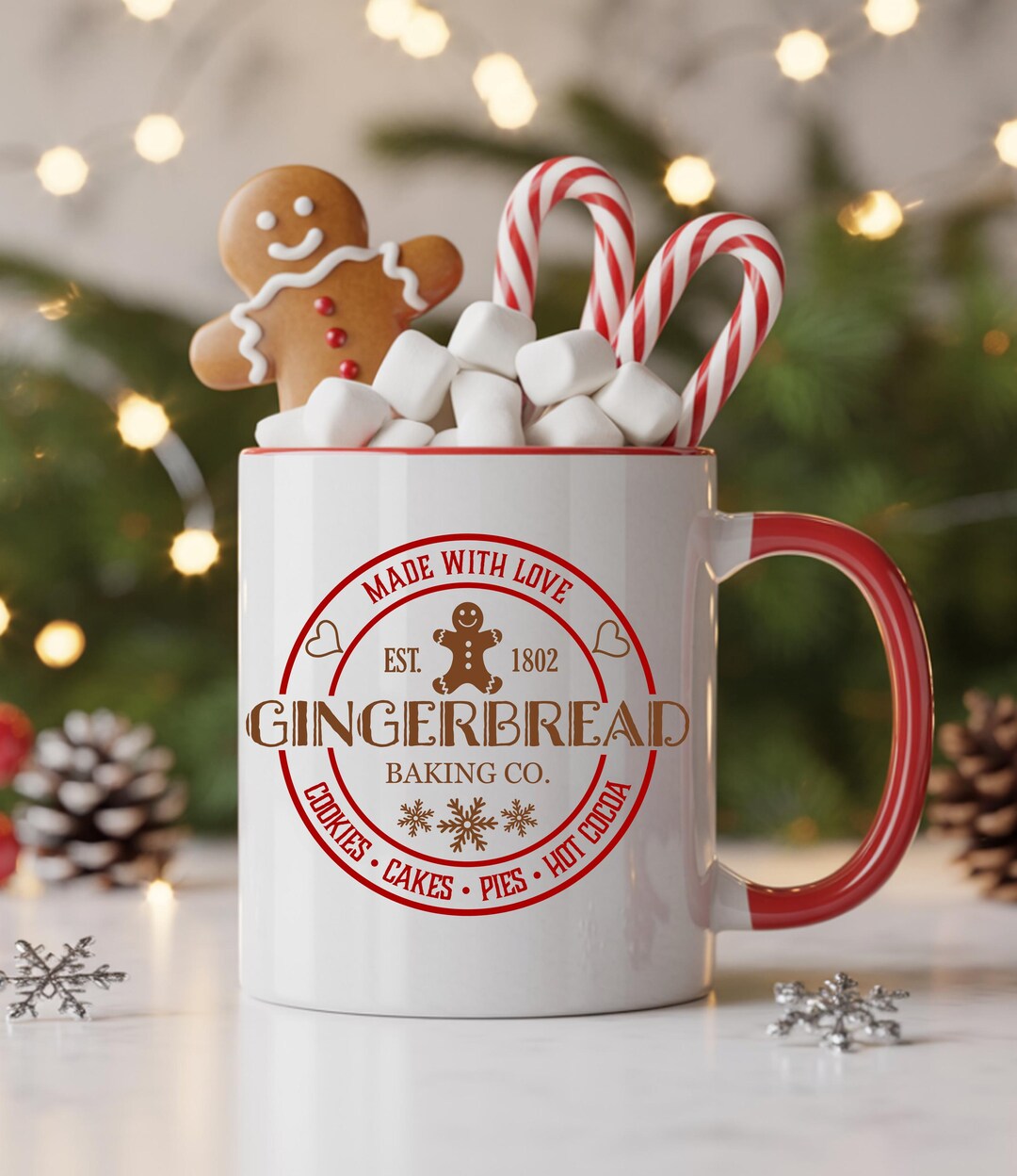 Gingerbread Baking Co. Logo Mug | Gingerbread Coffee Mug| Christmas ...