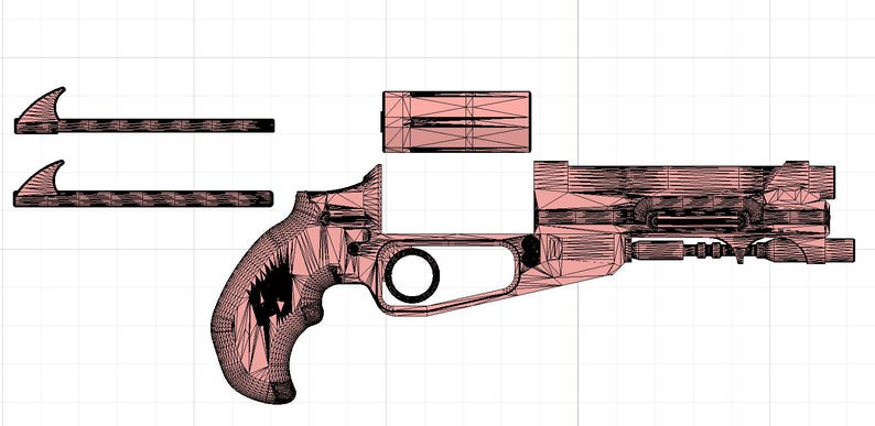 GS-6 Mandalorian Revolver Blaster Pistol Short Model - Etsy