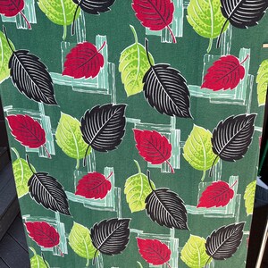 Black Leaf Barkcloth, 2.5 Yards 1940s Vintage Fabric for Home Decor - Etsy