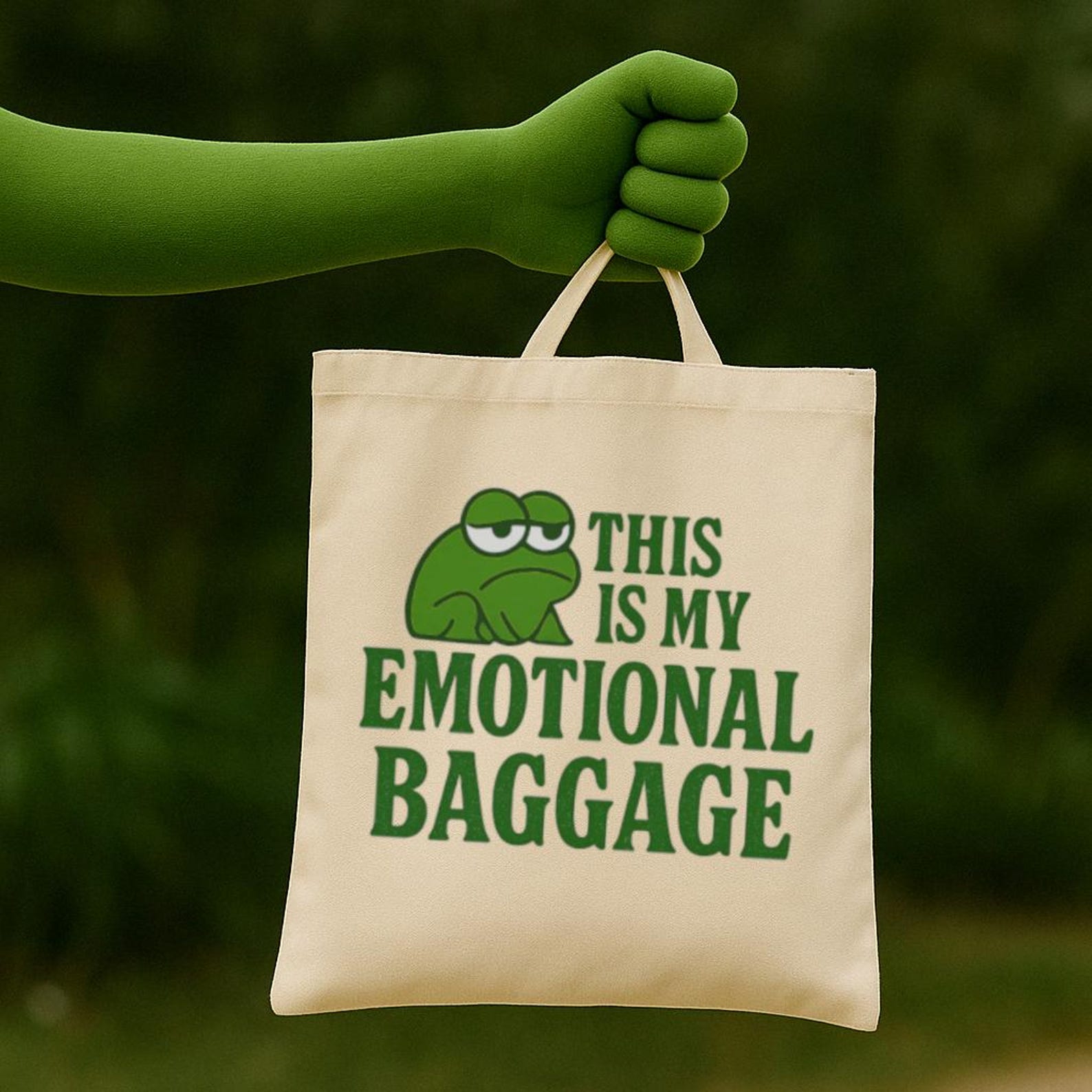 Funny Cotton Canvas Tote Bag - This is My Emotional Baggage, Eco ...
