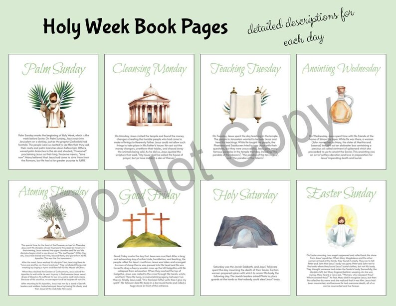 Holy Week Activity Book - Etsy